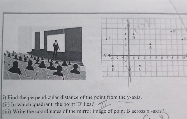 i) Find the perpendicular distance of the | StudyX