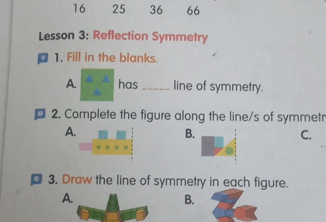 Lesson 3 Reflection Symmetry 1 Fill in the | StudyX