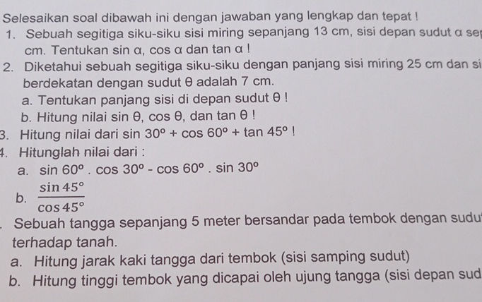 Selesaikan soal dibawah ini dengan jawaban | StudyX