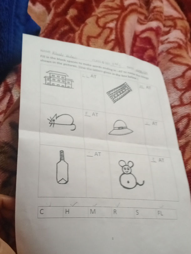 Fill in the blank spaces to make words | StudyX