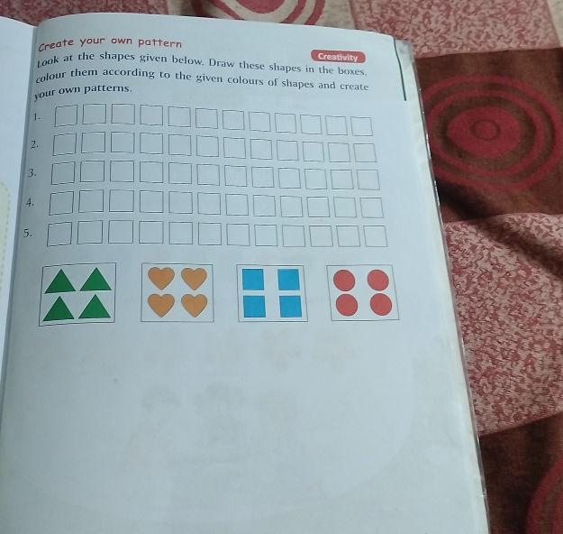 Create your own pattern Look at the shapes | StudyX