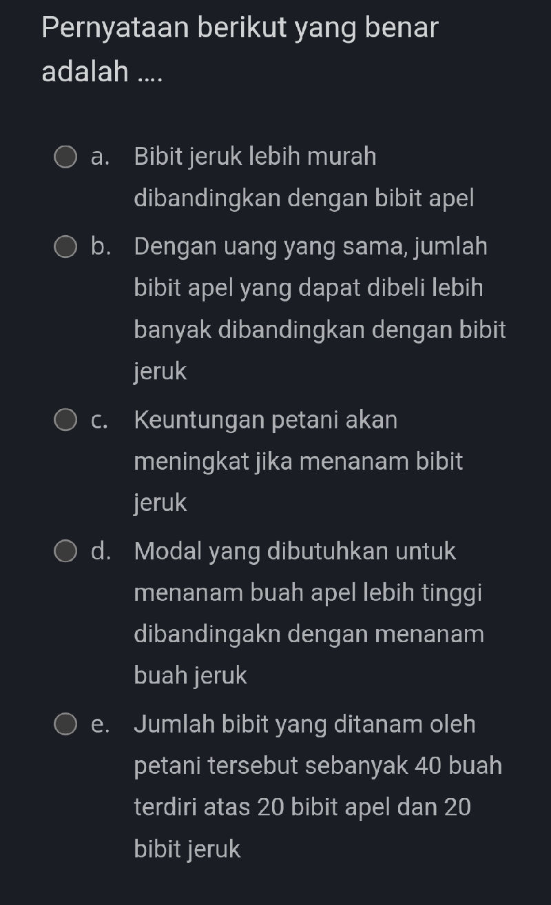 Pernyataan berikut yang benar adalah a | StudyX
