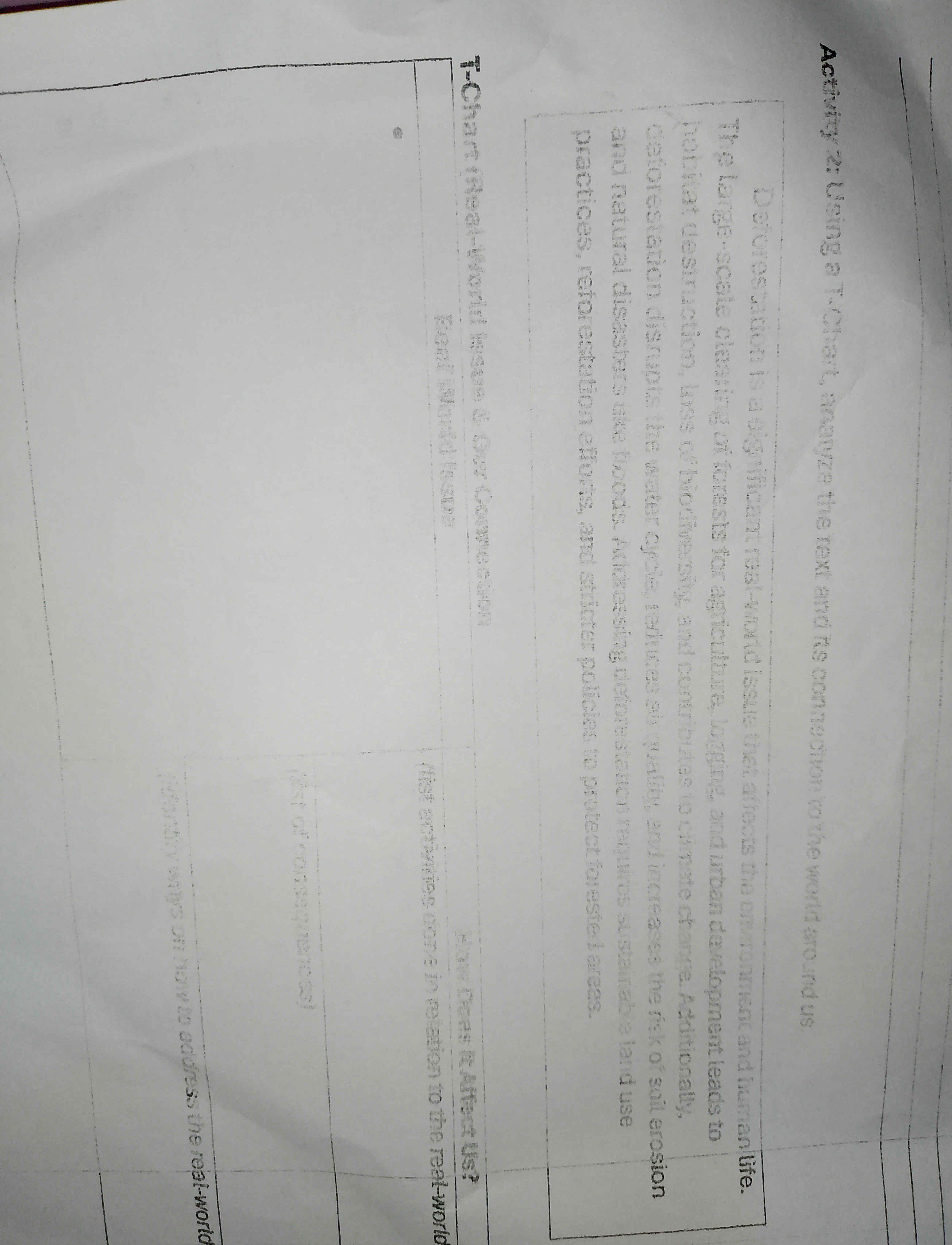 Activity 2 Using a T-Chart analyze the text | StudyX