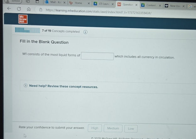 Fill in the Blank Question M1 consists of | StudyX