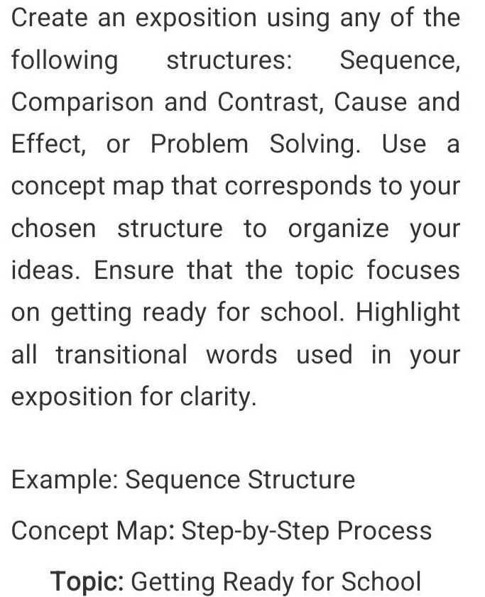 Create an exposition using any of the | StudyX