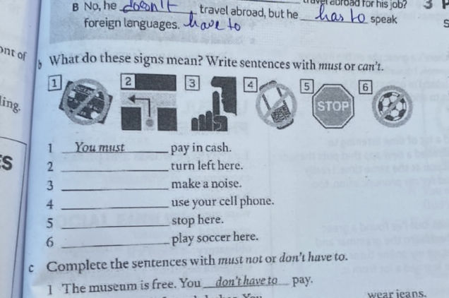 What do these signs mean Write sentences | StudyX