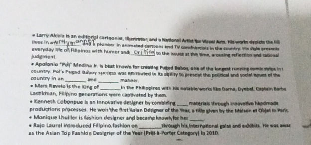Larry Alcala is an editorial cartoonist | StudyX