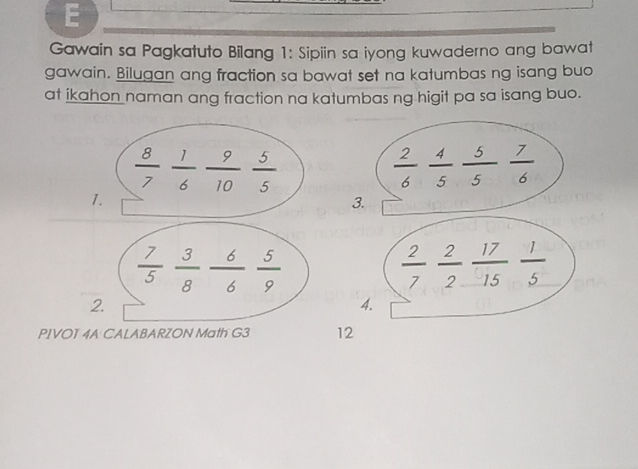 Gawain sa Pagkatuto Bilang 1 Sipiin sa iyong | StudyX