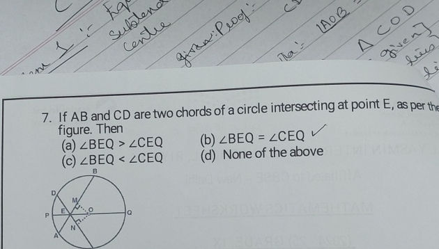 7 If AB and CD are two chords of a circle | StudyX