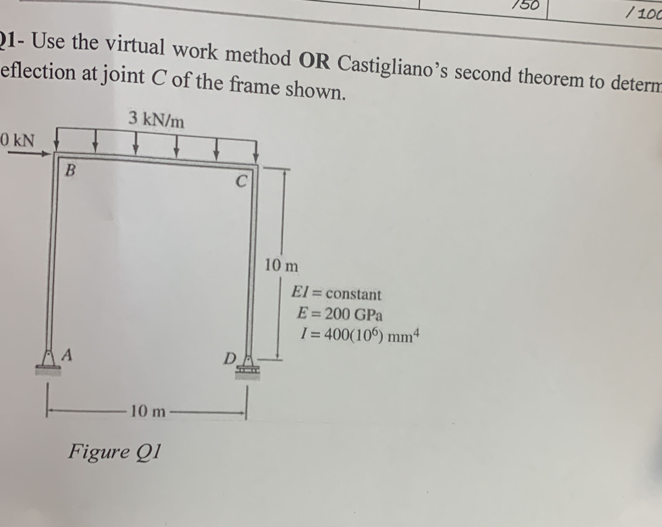 Q1- Use the virtual work method OR | StudyX