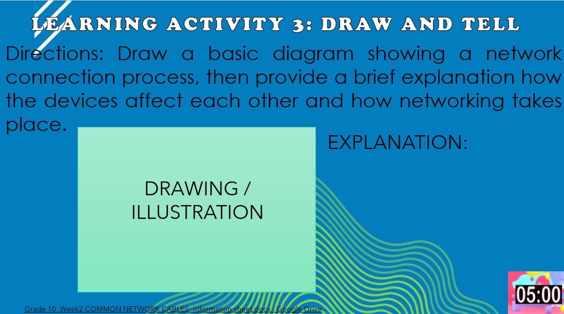 LEARNING ACTIVITY 3 DRAW AND TELL Directions | StudyX