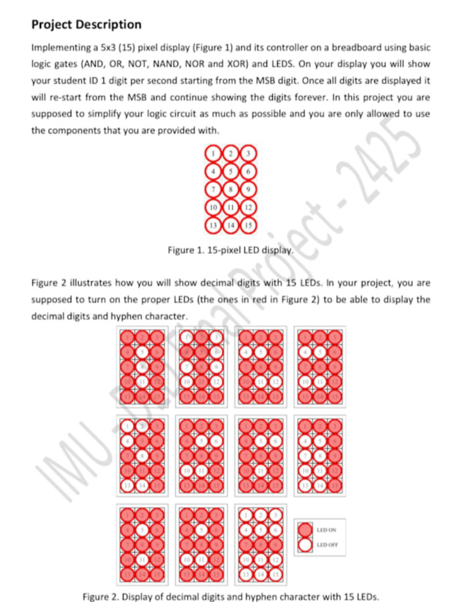 Project Description Implementing a 5x3 (15) | StudyX