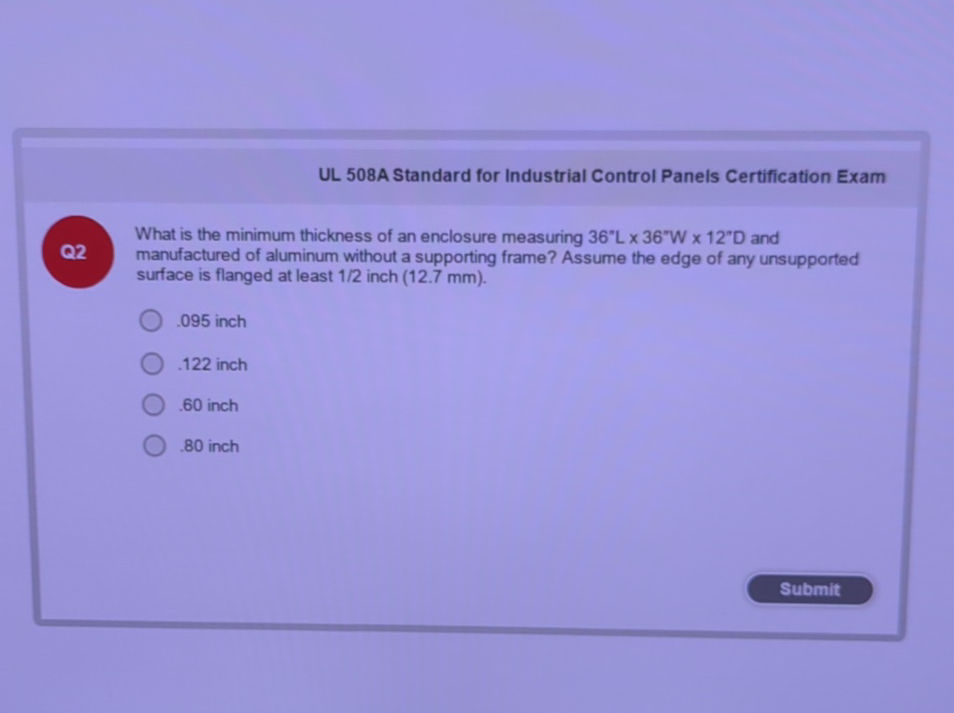 Q2 UL 508A Standard for Industrial Control