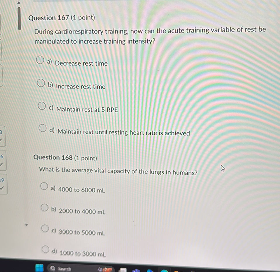 Question 167 (1 point) During | StudyX