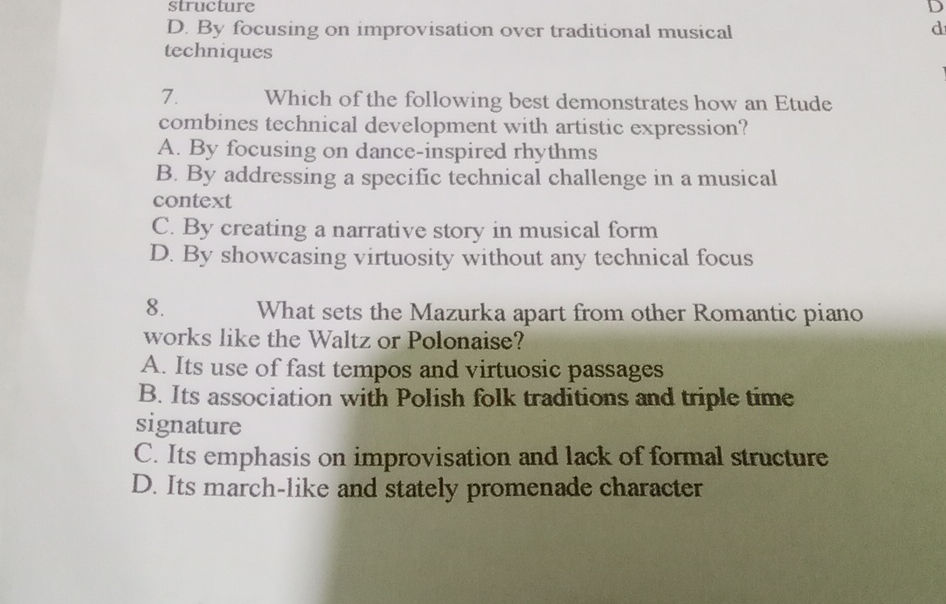 7 Which of the following best demonstrates | StudyX