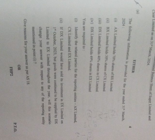 EITHERThe following information is provided | StudyX