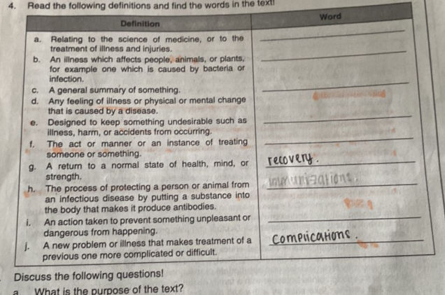 4 Read the following definitions and find | StudyX