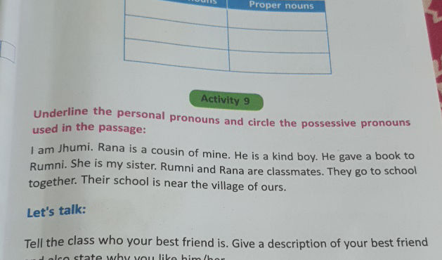 Activity 9 Underline the personal pronouns | StudyX