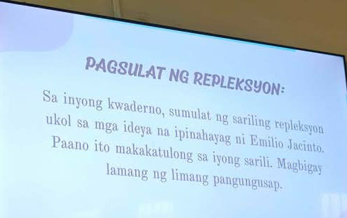 PAGSULAT NG REPLEKSYON Sa inyong kwaderno | StudyX