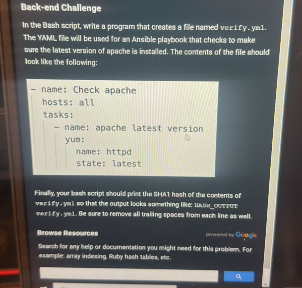 Back-end Challenge In the Bash script write | StudyX