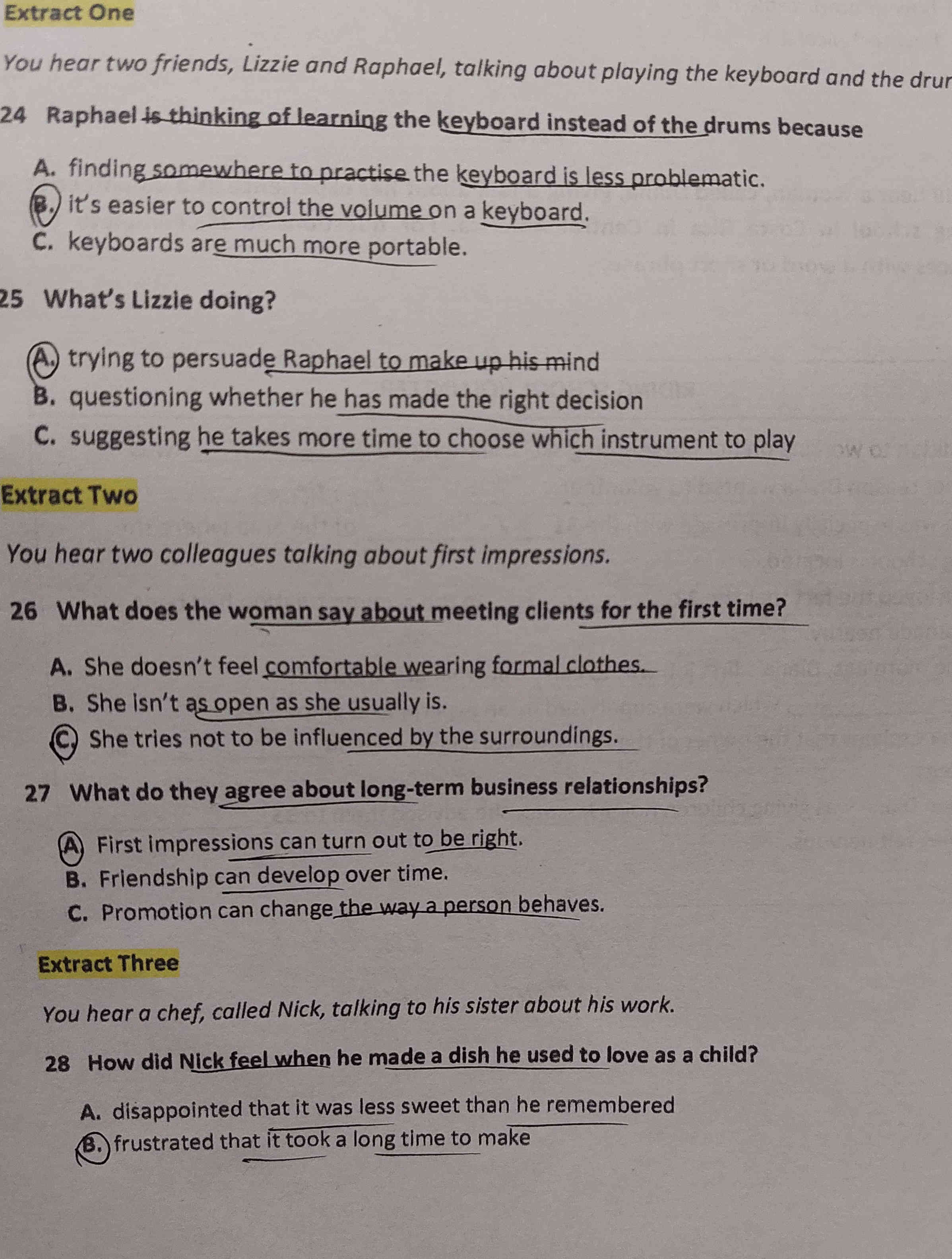 Extract One You hear two friends Lizzie and | StudyX