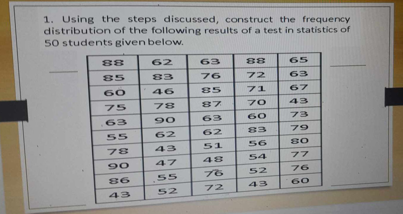 1 Using the steps discussed construct the | StudyX