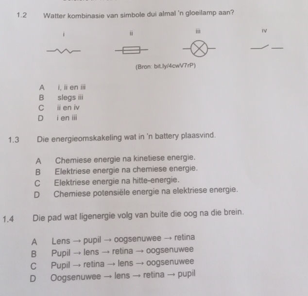 12 Watter kombinasie van simbole dui almal n | StudyX