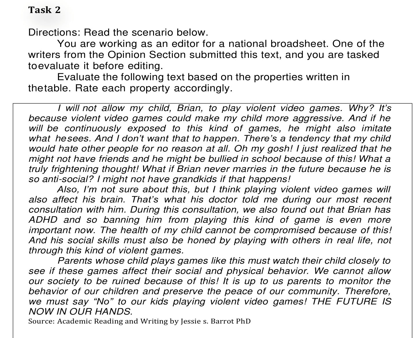 Task 2Directions Read the scenario belowYou | StudyX