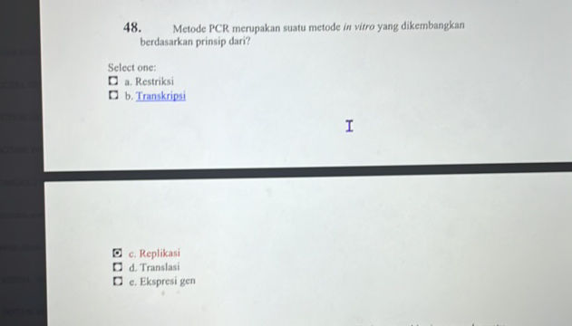 48 Metode PCR merupakan suatu metode in | StudyX