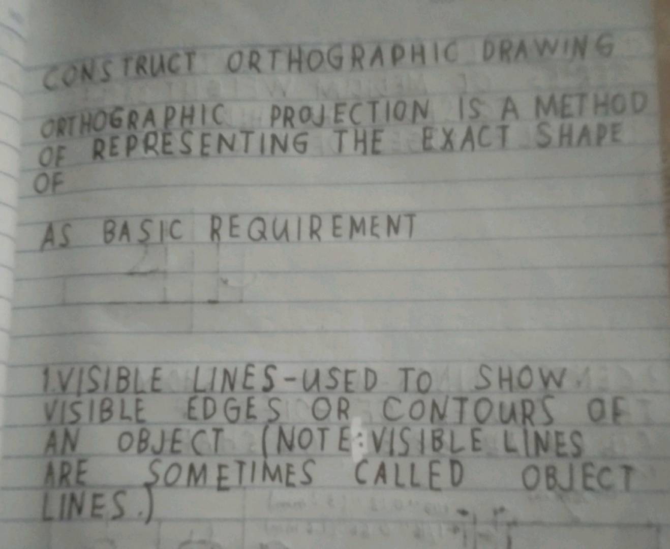 CONSTRUCT ORTHOGRAPHIC DRAWING ORTHOGRAPHIC | StudyX