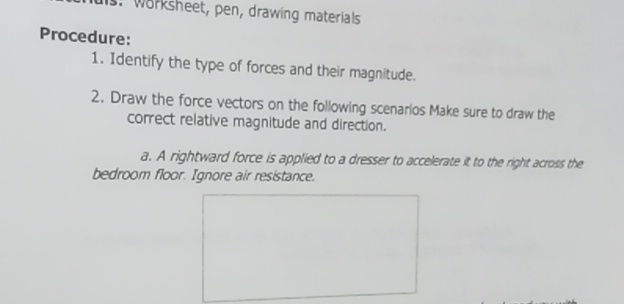 Procedure Worksheet pen drawing materials 1 | StudyX