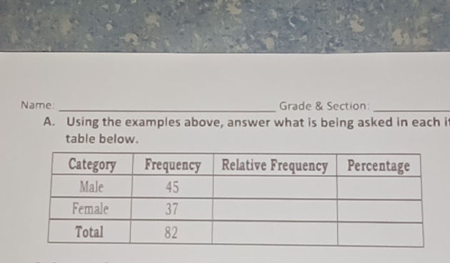 Name Grade Section A Using the examples | StudyX
