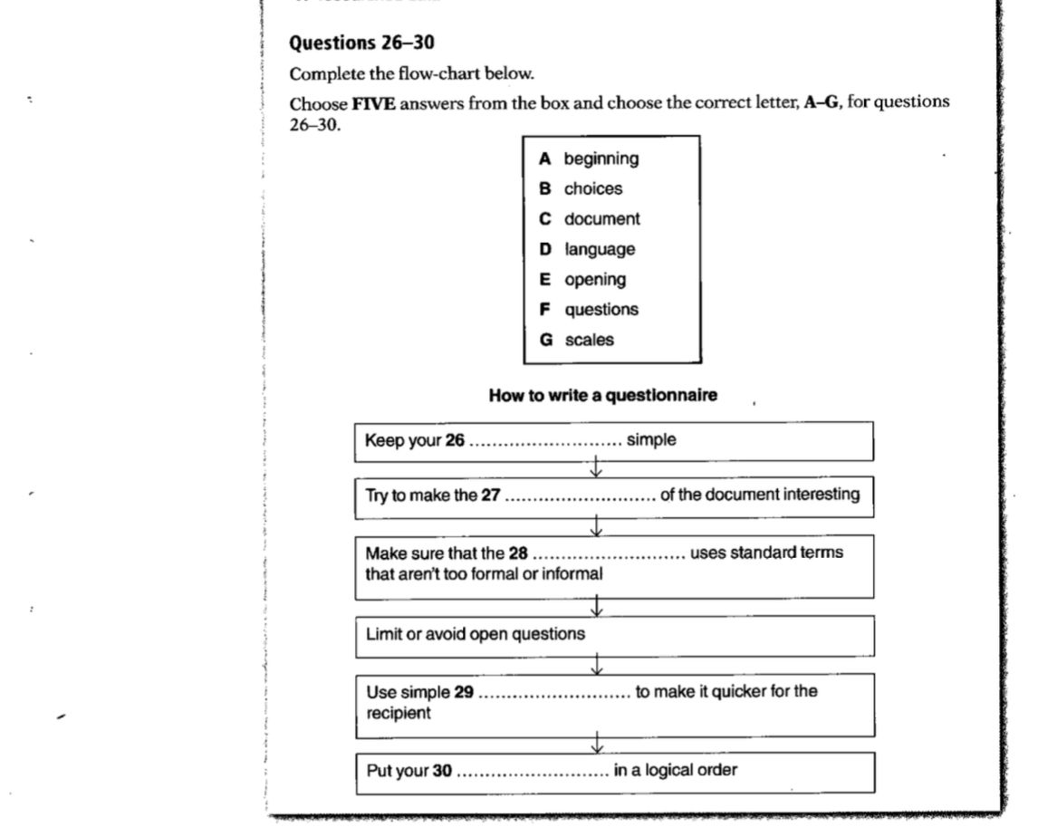 Questions 26-30 Complete the flow-chart | StudyX