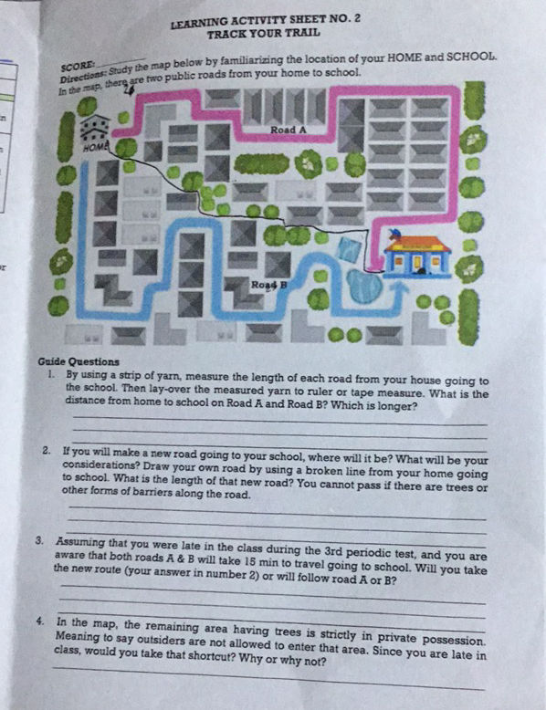 LEARNING ACTIVITY SHEET NO 2 TRACK YOUR | StudyX