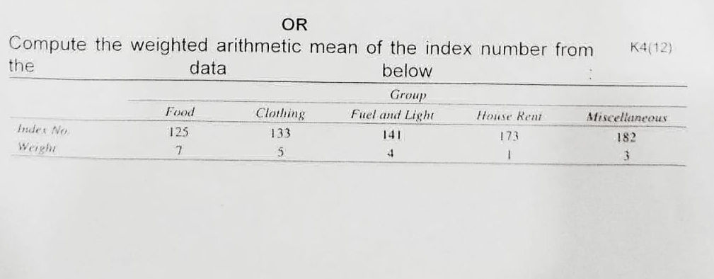 OR Compute the weighted arithmetic mean of | StudyX