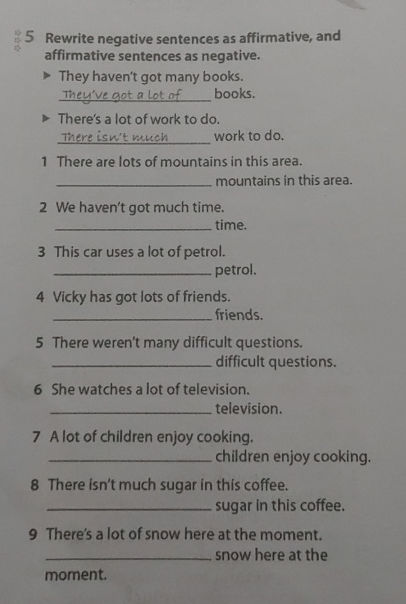 5 Rewrite negative sentences as affirmative | StudyX