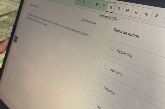 Removal of air oil etc from the surface of | StudyX