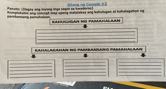 Bilang ng Gawain 2 Panuto (Ilagay ang inyong | StudyX