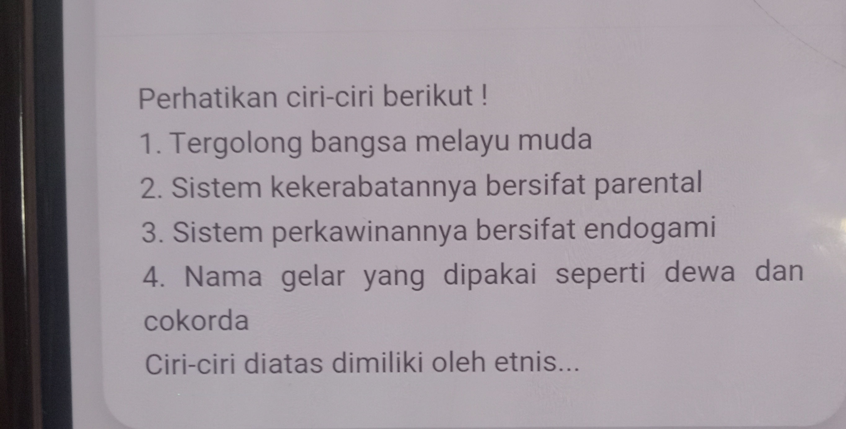 Perhatikan ciri-ciri berikut 1 Tergolong | StudyX