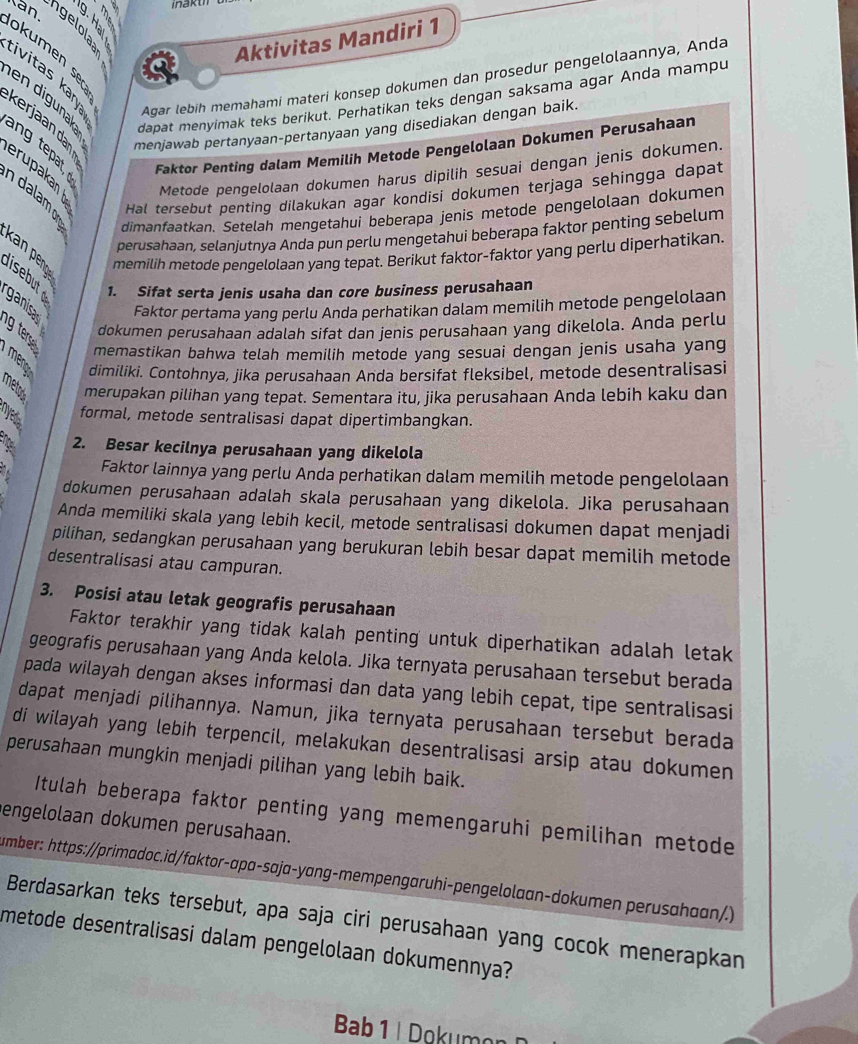 Berdasarkan teks tersebut apa saja ciri | StudyX