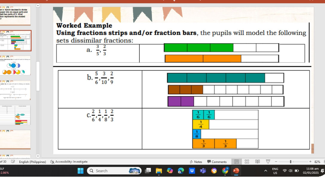 Worked ExampleUsing fractions strips and/or | StudyX