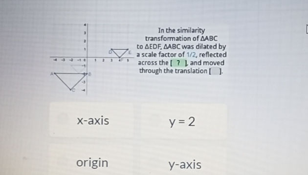 In the similarity transformation of ( ABC) | StudyX