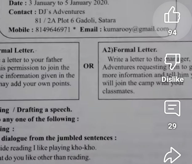 A2)Formal Letter Write a letter to the | StudyX