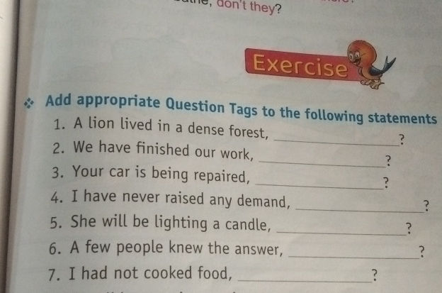 Add appropriate Question Tags to the | StudyX