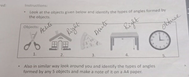 Instructions Look at the objects given below | StudyX