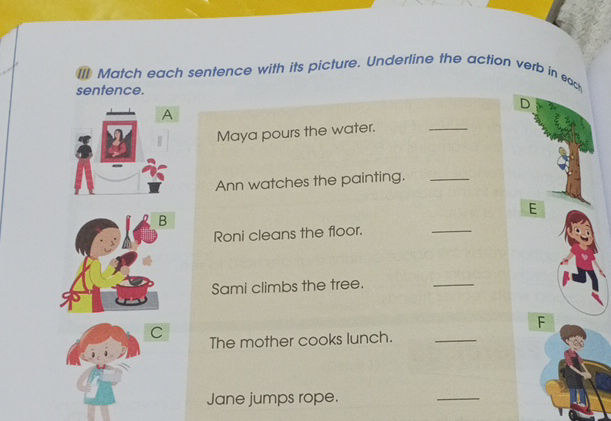 Match each sentence with its picture | StudyX