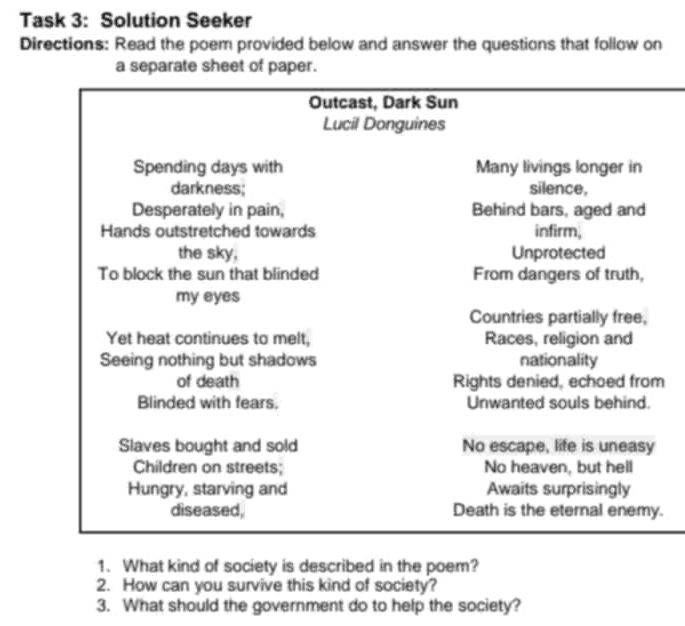 Task 3 Solution Seeker Directions Read the | StudyX
