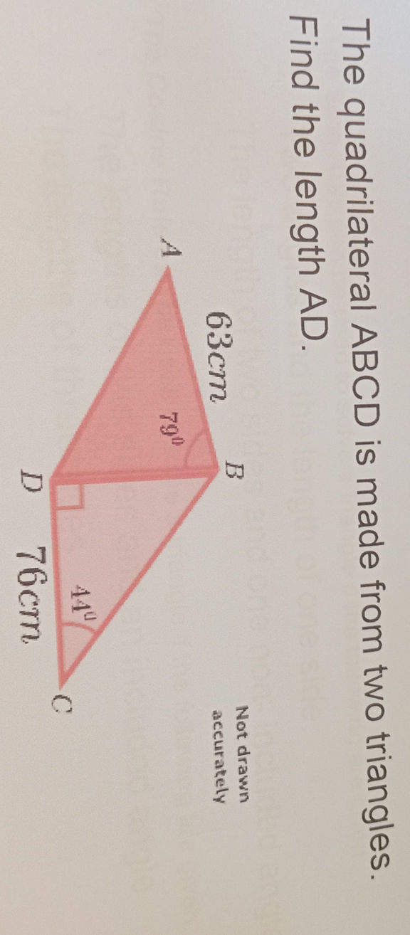 The quadrilateral ABCD is made from two | StudyX