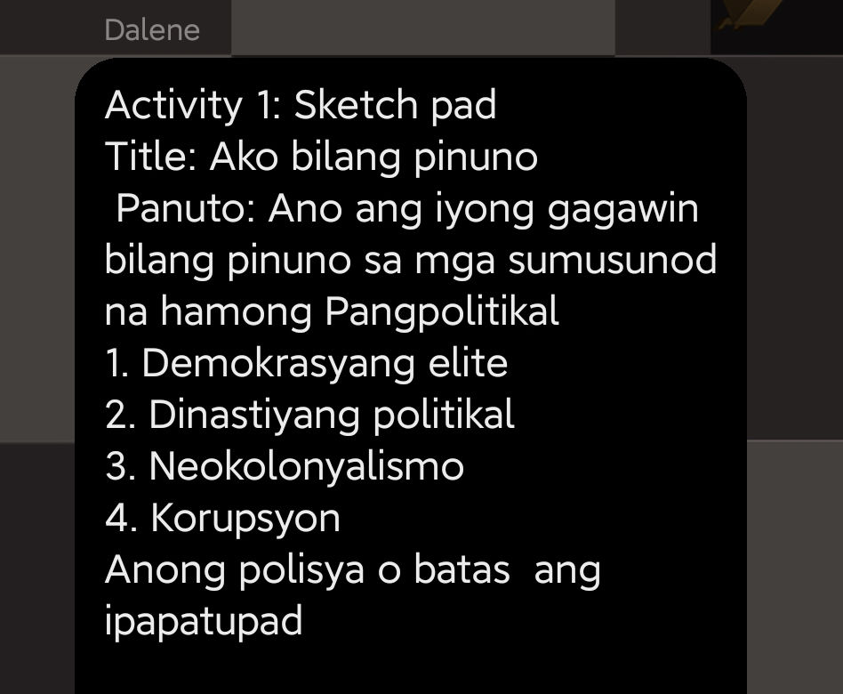 Activity 1 Sketch pad Title Ako bilang | StudyX