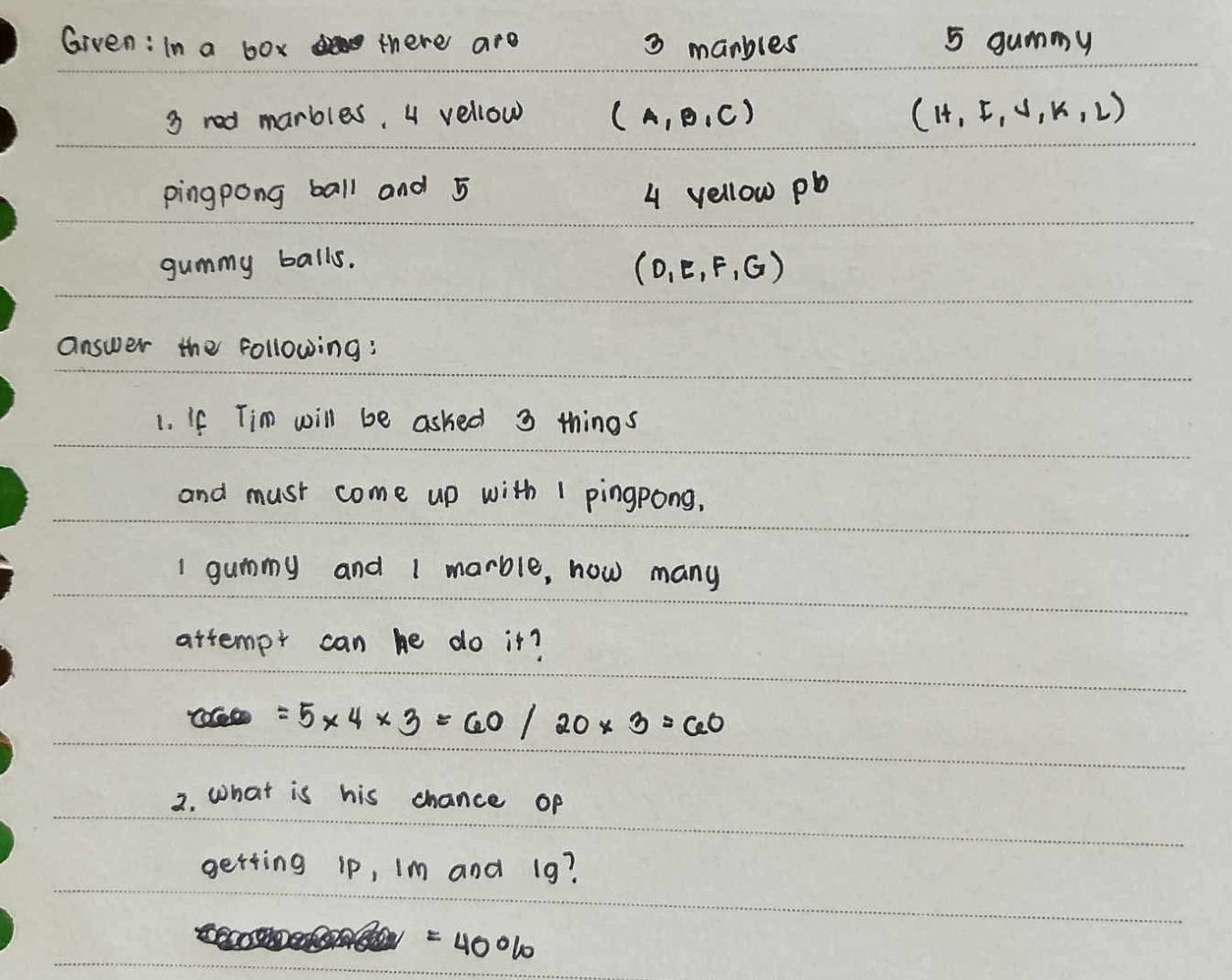 Given In a box there are 3 marbles 3 red | StudyX